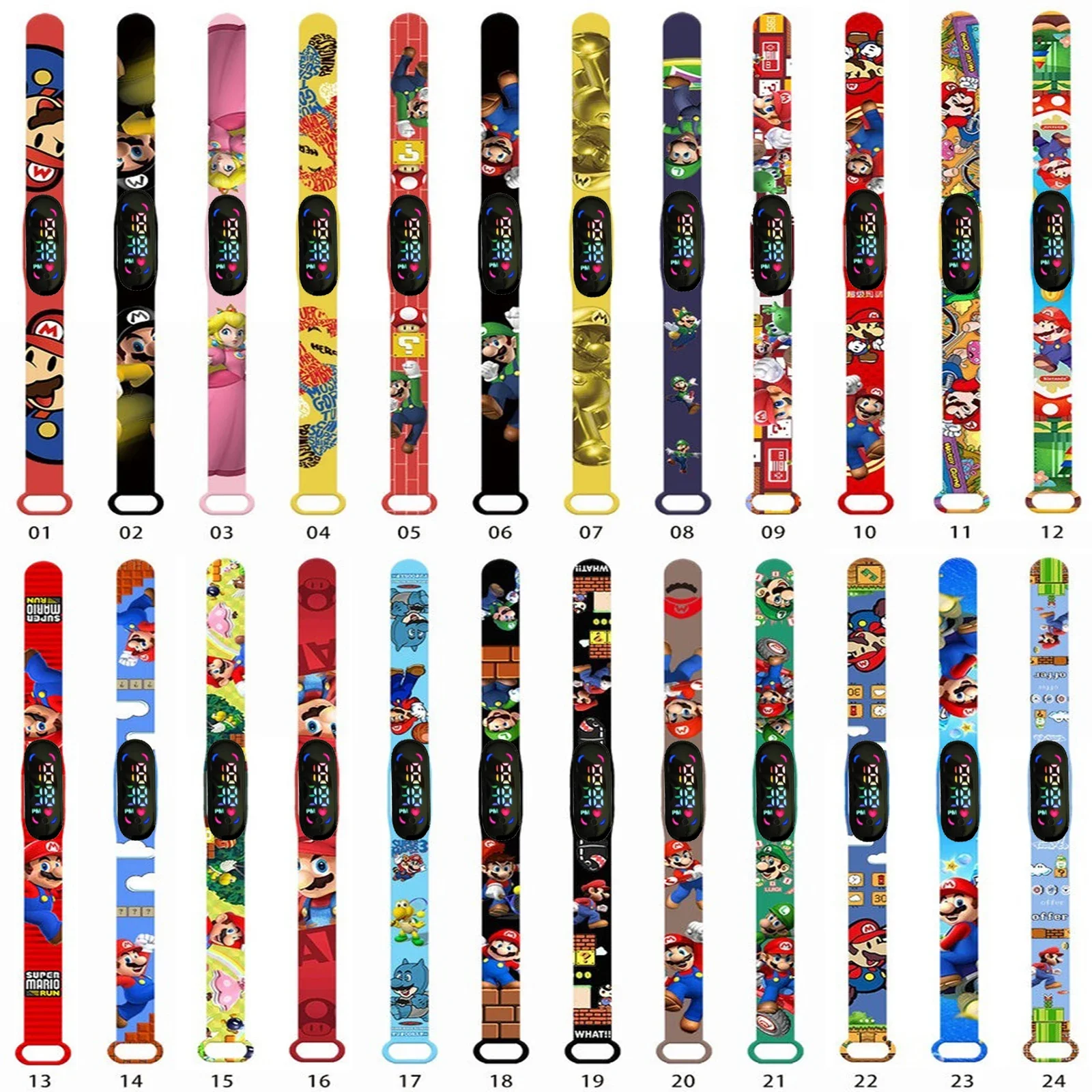 Pulsera-luminosa-de-Pok-mon-Super-Mary-Mario-reloj-impermeable-t-ctil ...