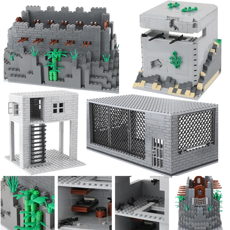 WW2 German Military Trenches Building Blocks Fortress Ruins Army ...