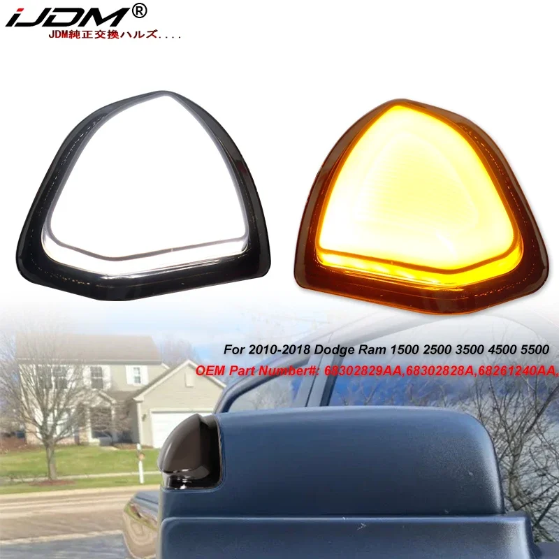 For-Dodge-Ram-1500-2500-3500-4500-5500-Side-Mirror-Lights-Amber-Turn ...