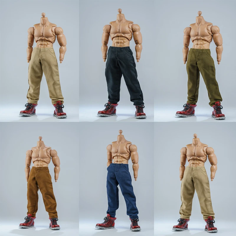 1/12 Male Soldier Clothes Model Loose Fitting Trendy Casual Pants Fit ...