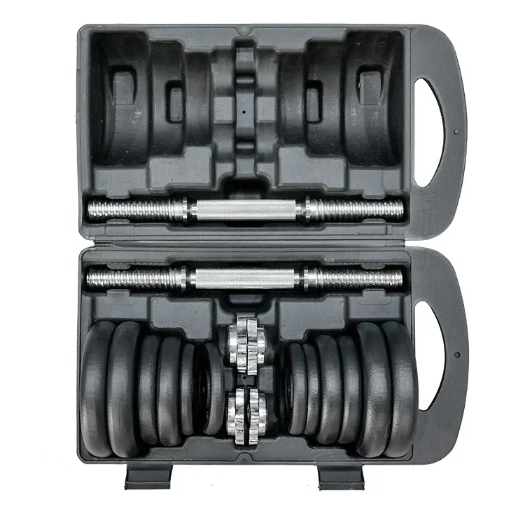 dumbbell manufacture 20kg adjustable cast iron weight set with carry ...