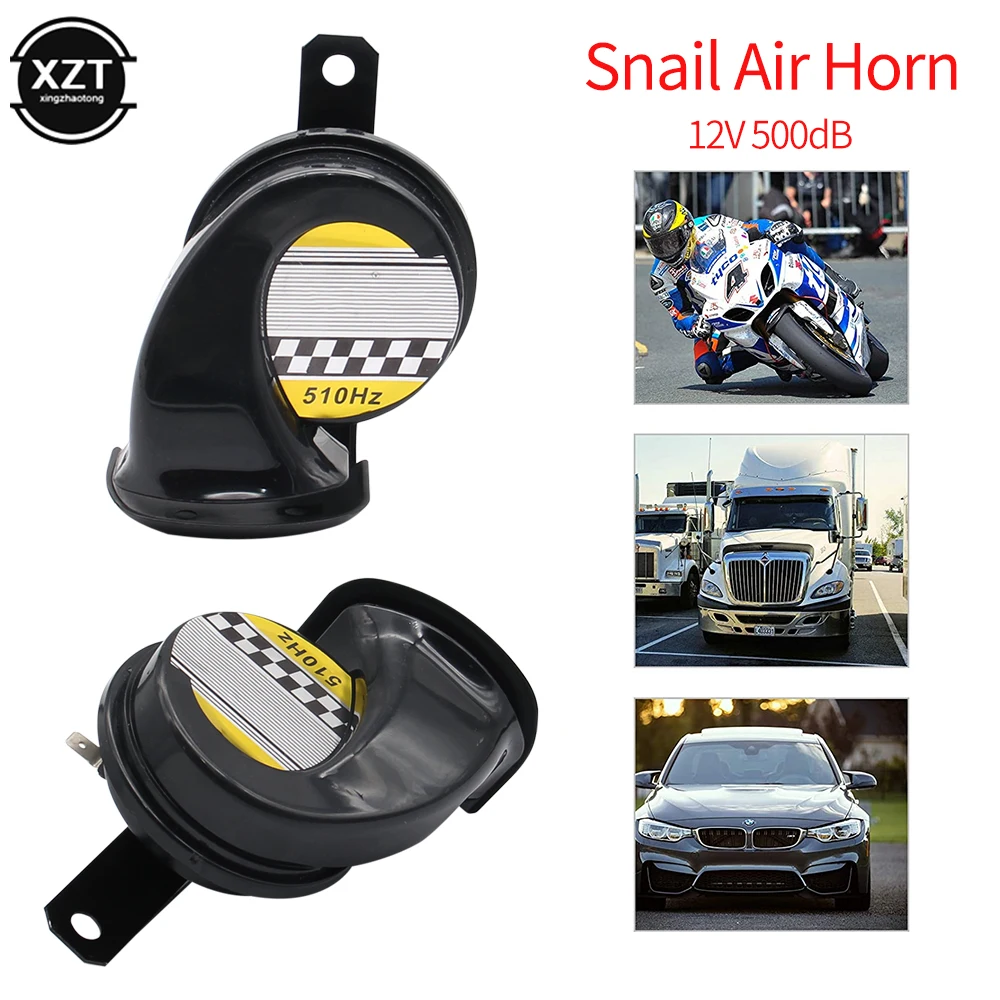 12V-130dB-Snail-Air-Horn-Waterproof-Snail-Air-Horn-Motorcycle-Horns ...