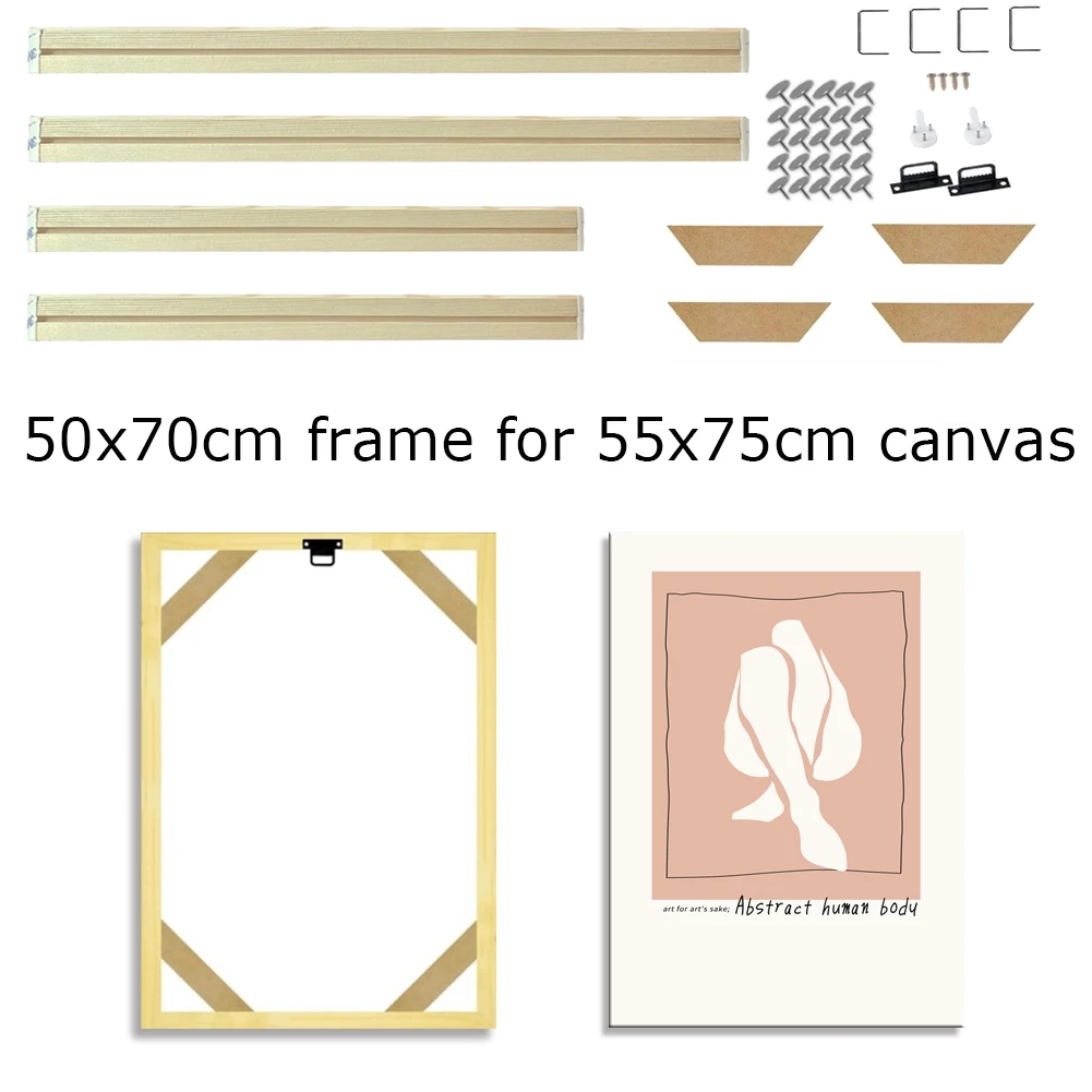 50x70cmcm-Wooden-Frame-For-55x75cm-Canvas-Print-Diamond-Painting-DIY ...