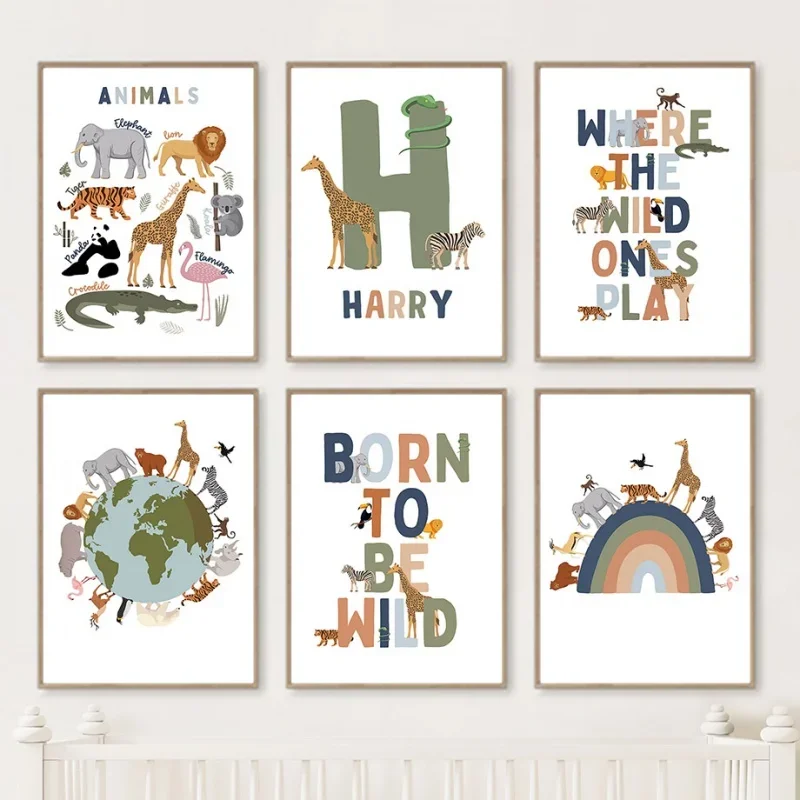 Nursery-Wall-Art-Children-S-Room-Decorated-Canvas-Painting-Nordic ...