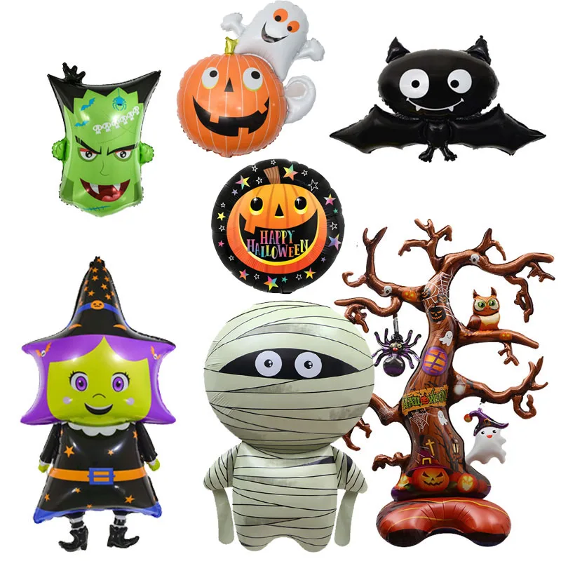 Globos de calabaza y fantasma para Halloween, globo inflable de aluminio con cabeza de monstruo ...