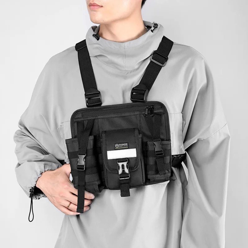 Techwear-Tactical-Vest-Bag-Multipockets-Functional-Hip-Hop-Chest-Bag ...