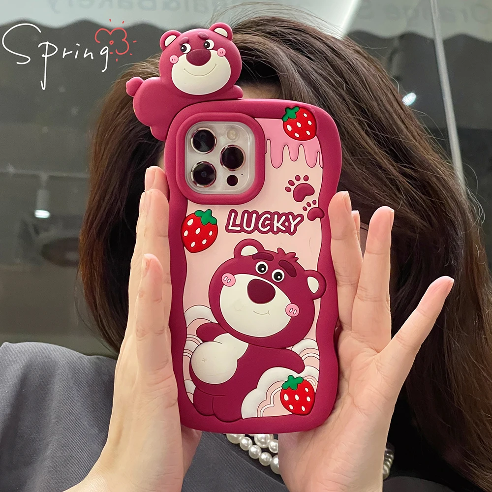 Disney Lucky 3D Lotso Doll Phone Case for IPhone 14 13 12 11 Pro Max ...