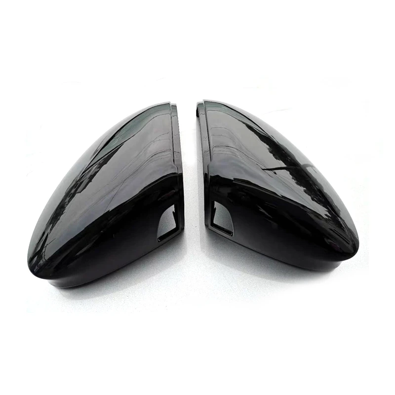 Black Pair Mirror Cover Rear View Side Mirror Cap Lane Change Side ...