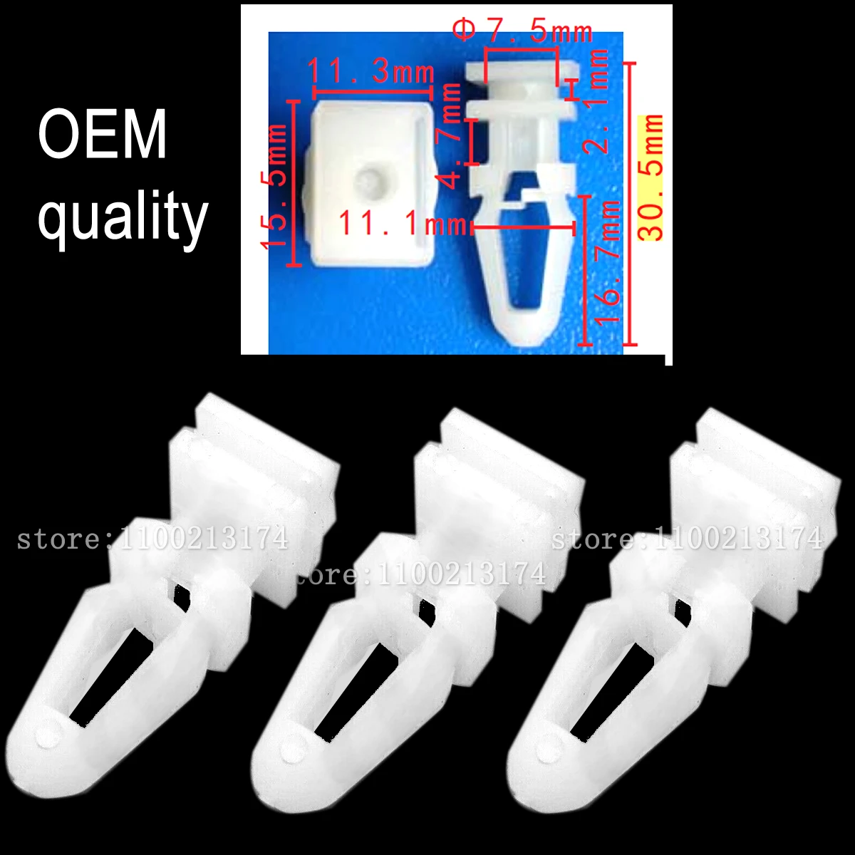 50/100x OEM auto plastic fastener Side skirt door sill pedal buckle for ...