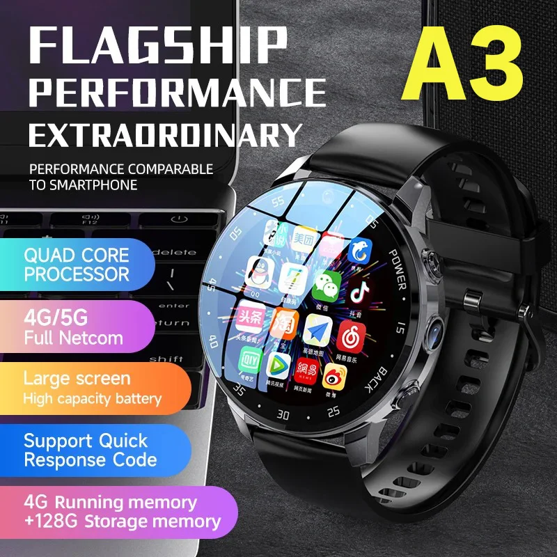 Global-Version-A3-Smartwatch-Men-4G-NET-SIM-Call-4G-128G-Dual-HD-Camera ...