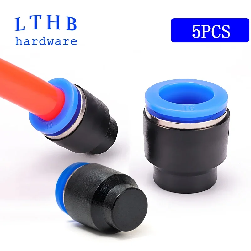 5PCS Pneumatic Connector Plug Pipe Cap Plastic PPF 4mm 6 8 10 12 14 MM ...