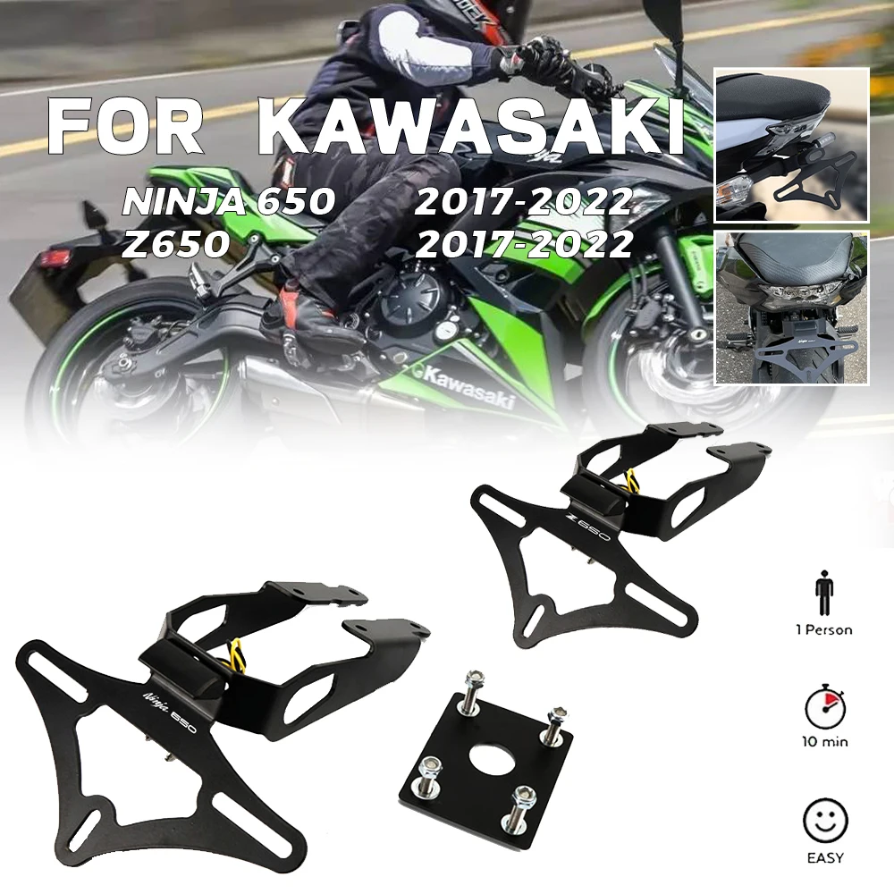 Kawasaki Ninja 650 Z650 2017-2022 Motorcycle Rear License Plate Bracket ...