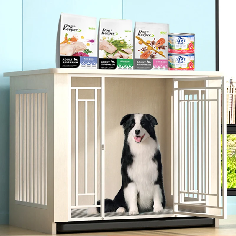 Heavy-Duty-Large-Dogs-Cage-High-Strength-Steel-Wood-Easy-To-Install-Dog ...