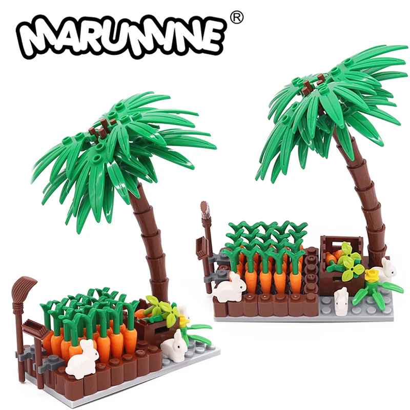 Marumine 131PCS 29685 Rabbit Blocks Model Kit City Farm Building MOC ...