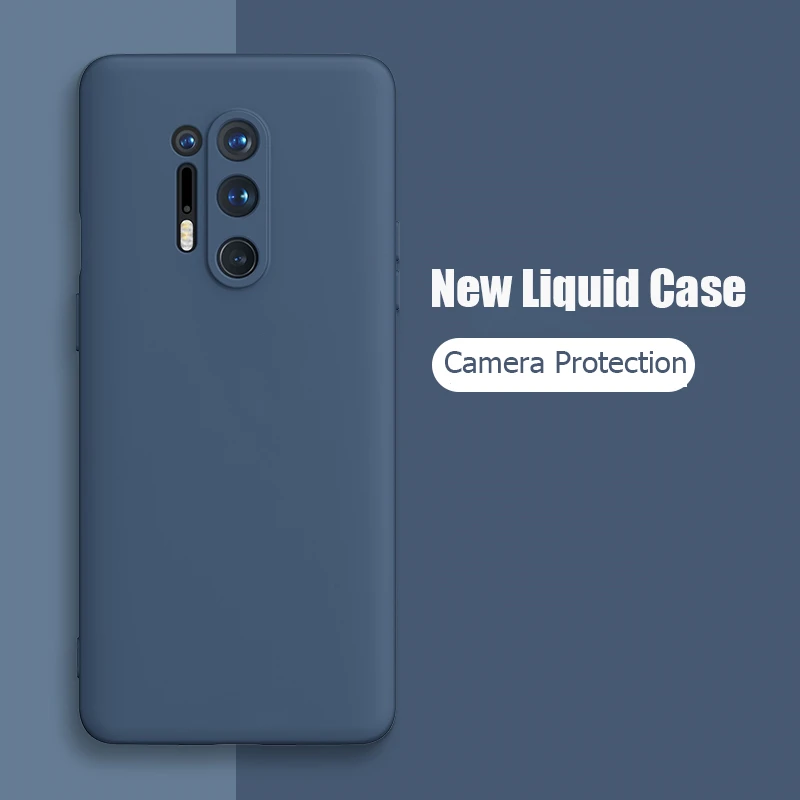 For Oneplus 8 Pro Case Liquid Silicone Soft Cover For One Plus 8 9 Pro ...