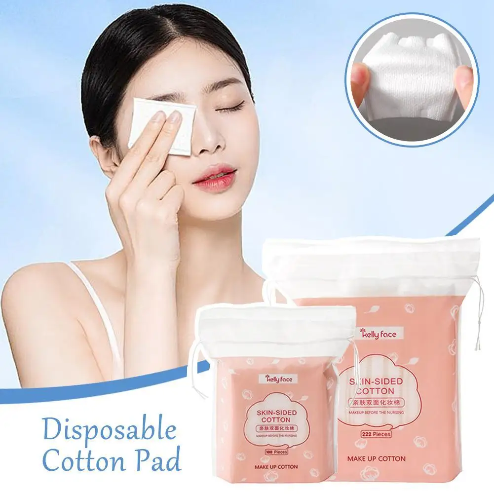 222-100PCS-Disposable-Double-sided-Makeup-Cotton-Pads-Wipes-Soft-Makeup ...