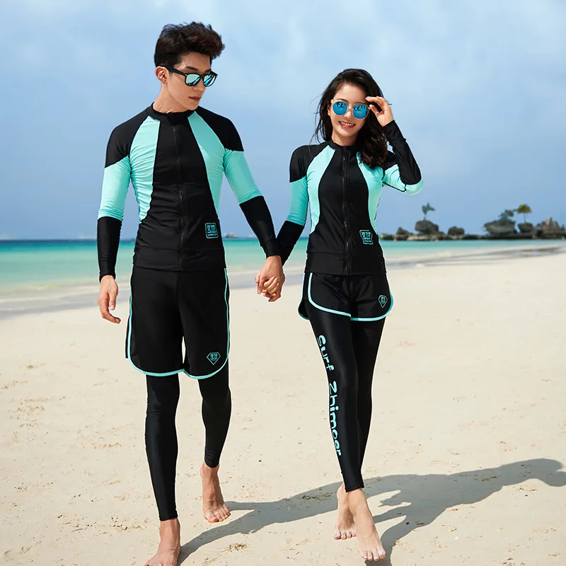 Men's Women's Full Body Rash Guard Long Sleeve Swimsuits UV Sun Swim ...