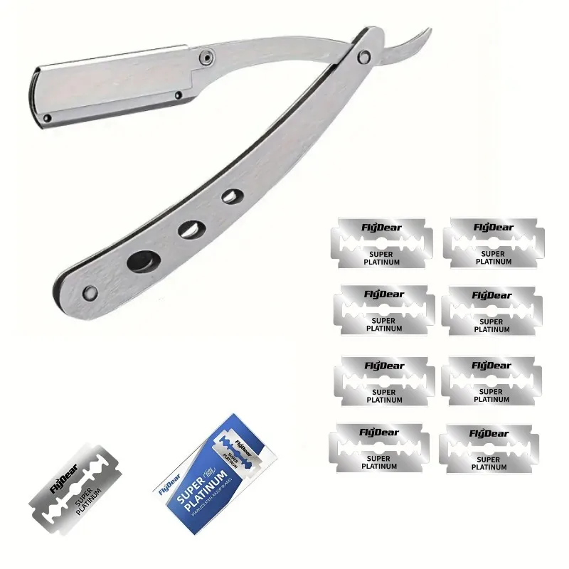 Straight-Razor-Foldable-Safety-Manual-Shaves-Blades-Men-Stainless-Steel ...