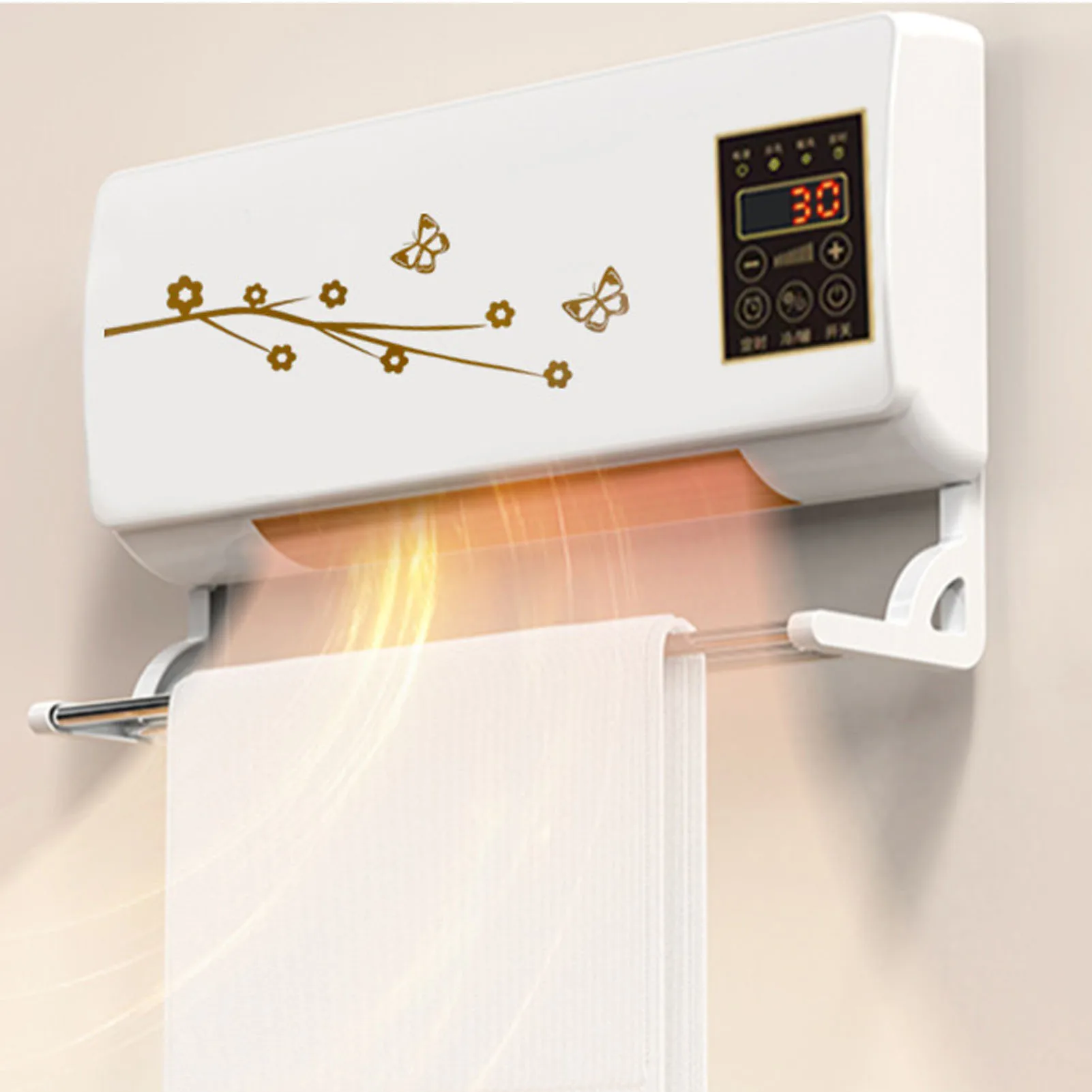 Wall Mounted Air Conditioning PTC Heating Cooling Machine Remote ...