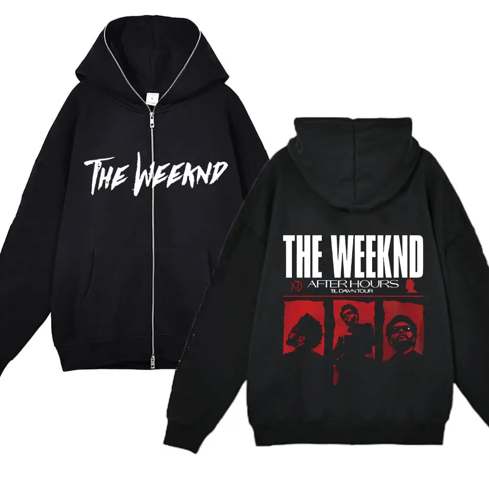Hip Hop Streetwear Zipper Sweatshirts Punk Rapper Print Men's Hoodies ...