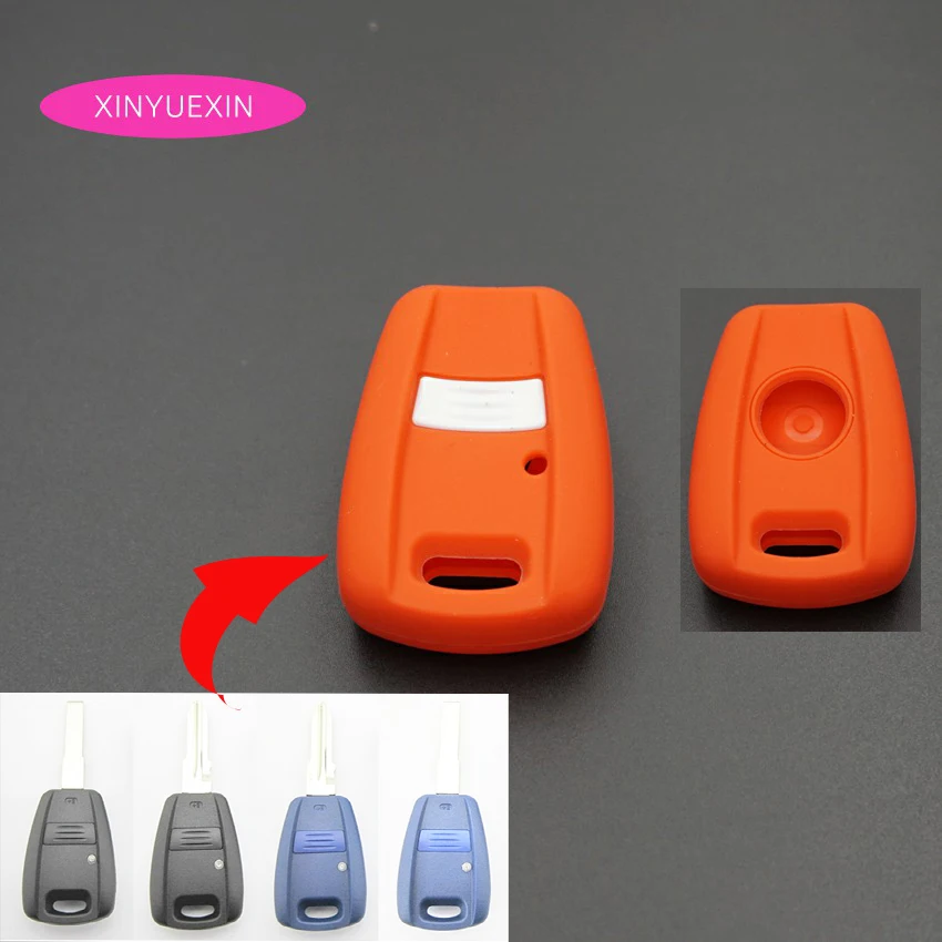 Xinyuexin Silicone Rubber Car Key Cover Fit For Fiat Stilo Punto ...