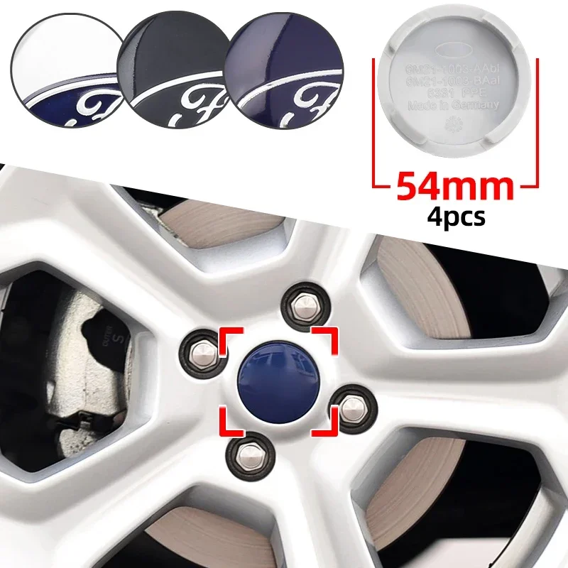 4pcs-54mm-Wheel-Center-Cap-Logo-Hub-Cover-Badge-Emblem-For-Ford-Focus ...