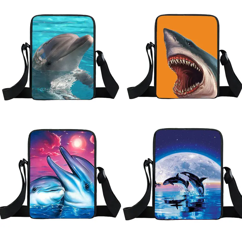 Dolphins-Sharks-Girl-Messenger-Bag-Cute-Animals-Small-Shoulder-Bag ...