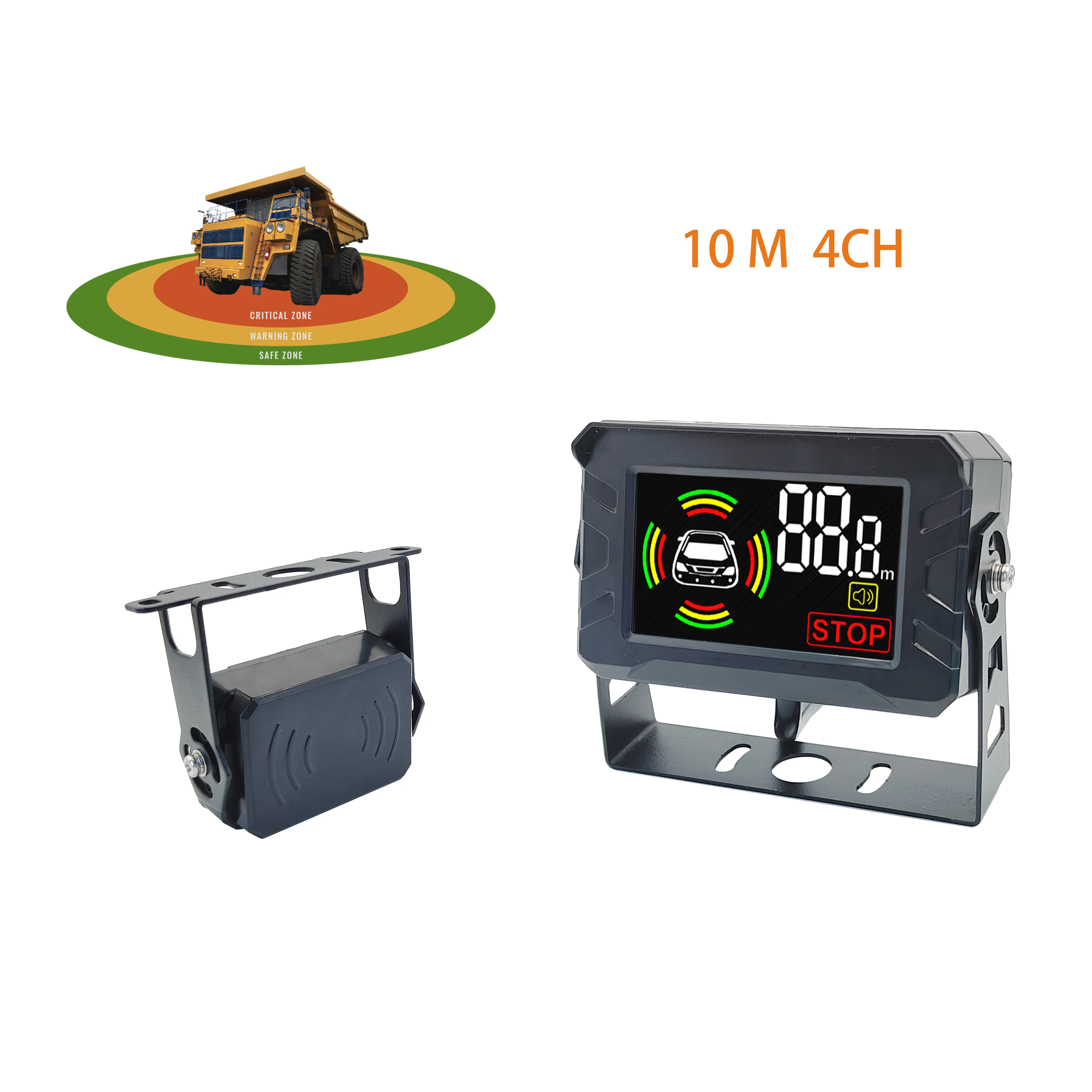 10M Long Range PWAS Reversing Radar Adjustable Alarm Distance & IP69 ...