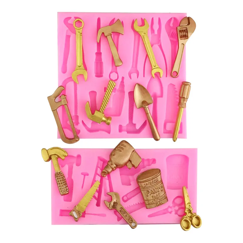 Hardware-Screw-Hammer-Wrench-Mold-Silicone-Fudge-Chocolate-DIY-Baking ...