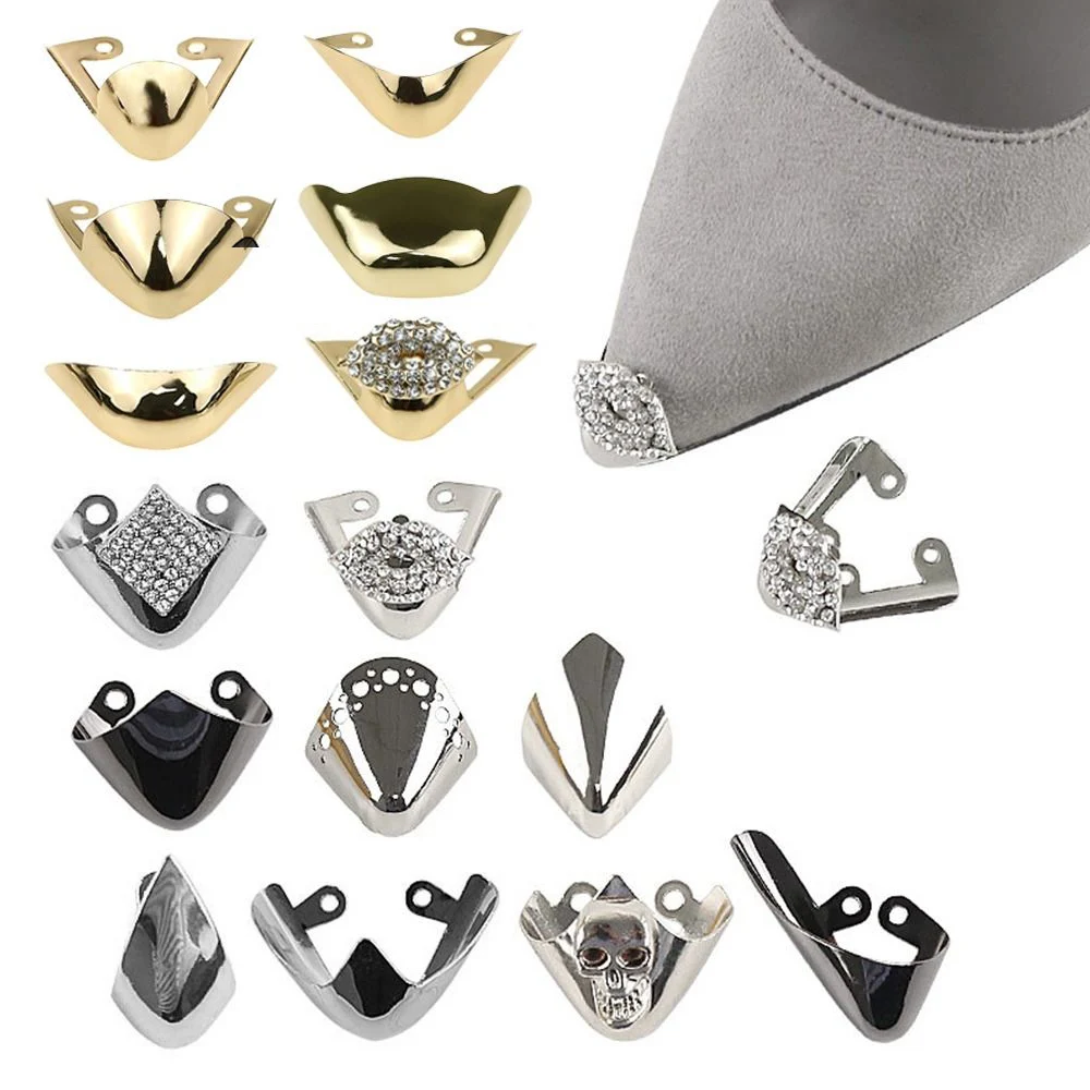 1Pair-Elegant-Shiny-Glossy-Shoes-Toe-Protection-Metal-High-Heel-Shoes ...