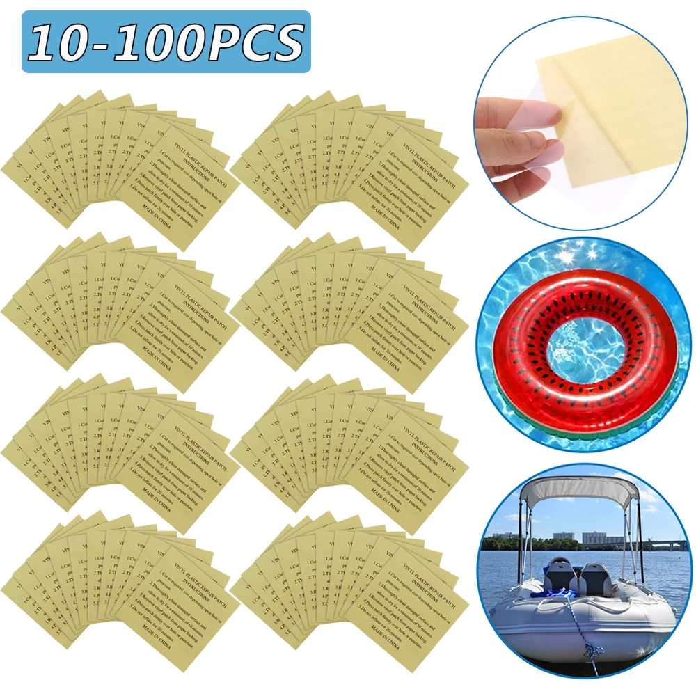 10-100pcs-Swimming-Pool-PVC-Repair-Patch-Swimming-Ring-Repair-Kit ...