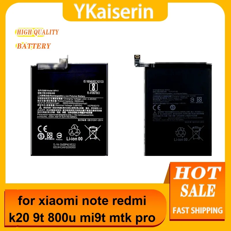 Mobile Phone Battery Durable BM54 BP41 4000-6000Mah For Xiaomi Note ...