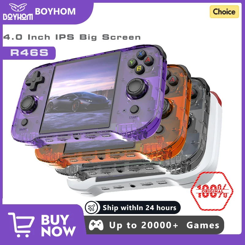 Boyhom-r46s-console-de-jogos-port-til-retr-sistema-linux-tela-ips-de-4 ...