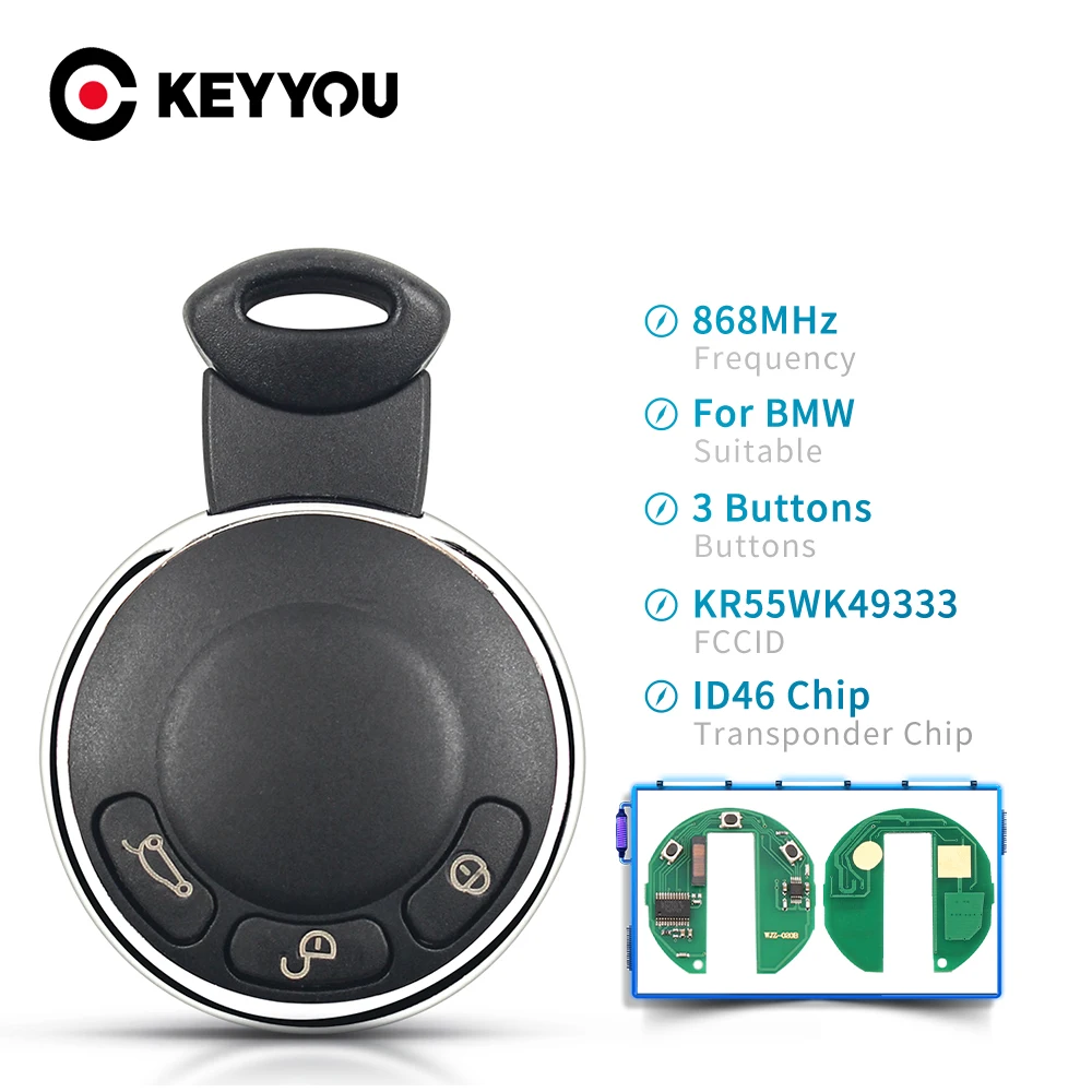 Keyyou Smart Key For Bmw Mini Cooper S One D Clubman Countryman Cabrio ...