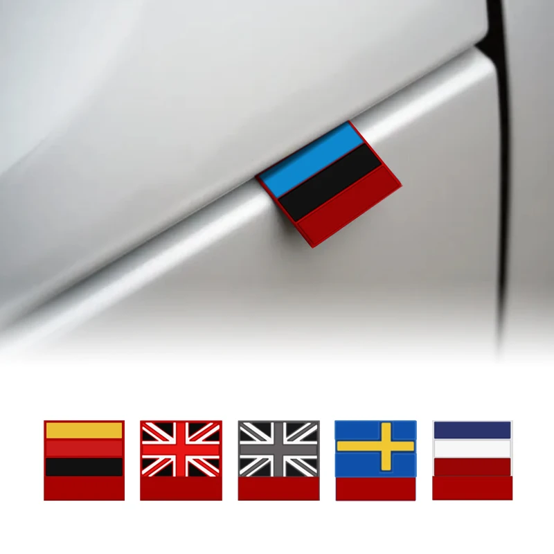 Rubber-Swedish-German-French-British-Tricolor-Flag-Badge-Car-Interior ...