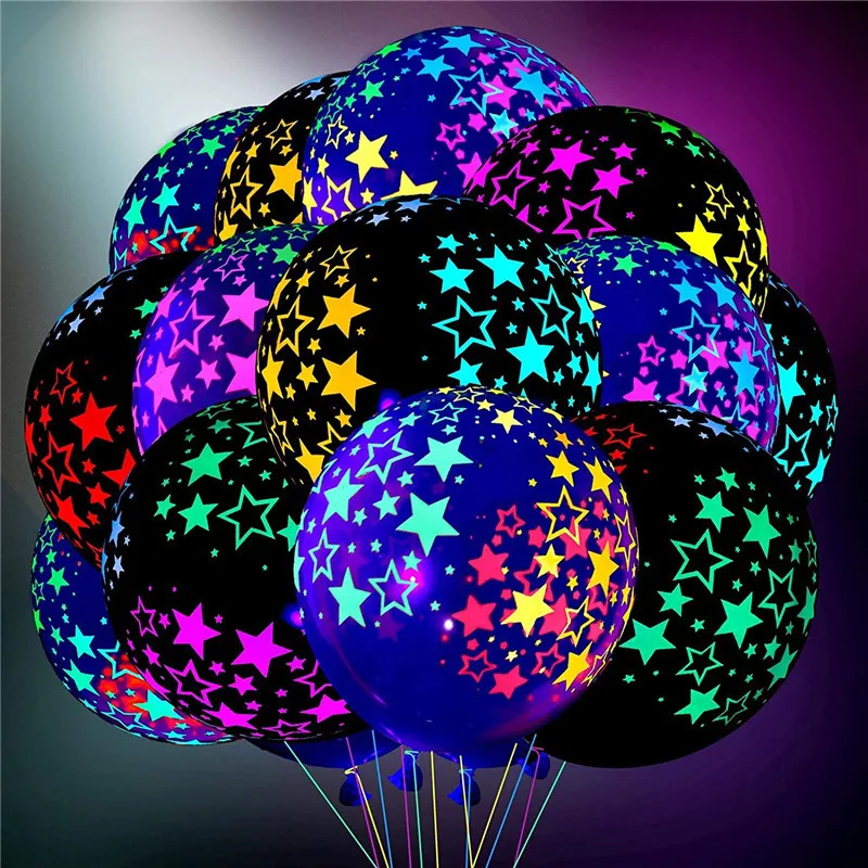 Balloon Transparent Helium Clear Luminous Balloons with Sticks Wedding ...