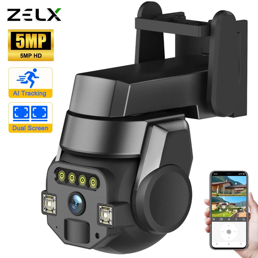 5MP-PTZ-WiFi-IP-Camera-HD-Dual-Screen-Outdoor-Auto-Tracking-Security ...