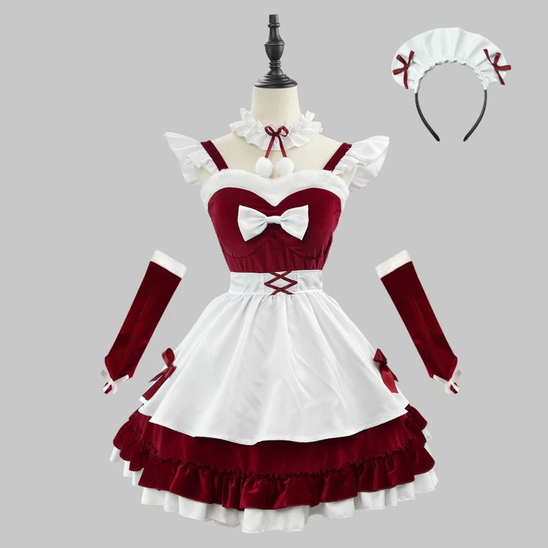 Christmas Cosplay Anime BPure Seductive Velvet Maid Christmas Polyeste ...