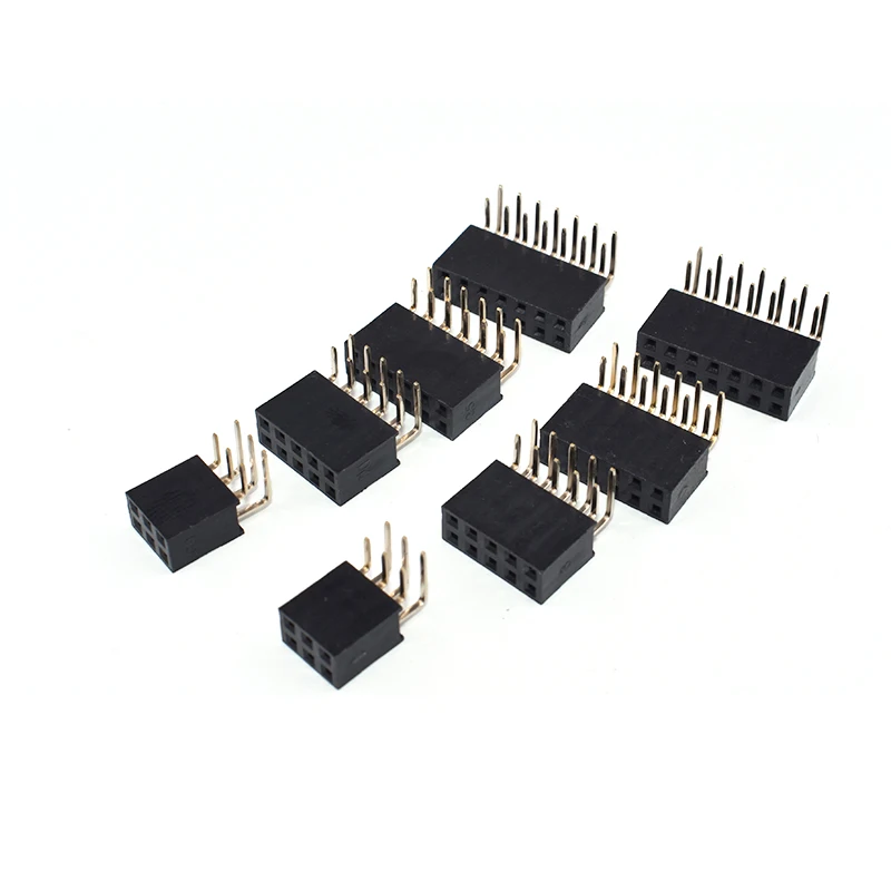 10PCS-Female-Pin-Header-2-0mm-Spacing-Double-Row-90-Degree-Curved ...