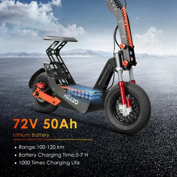 HEZZO F8 Electric Scooter for Adult 72v 8000W 100Km/h Max Speed 50Ah ...