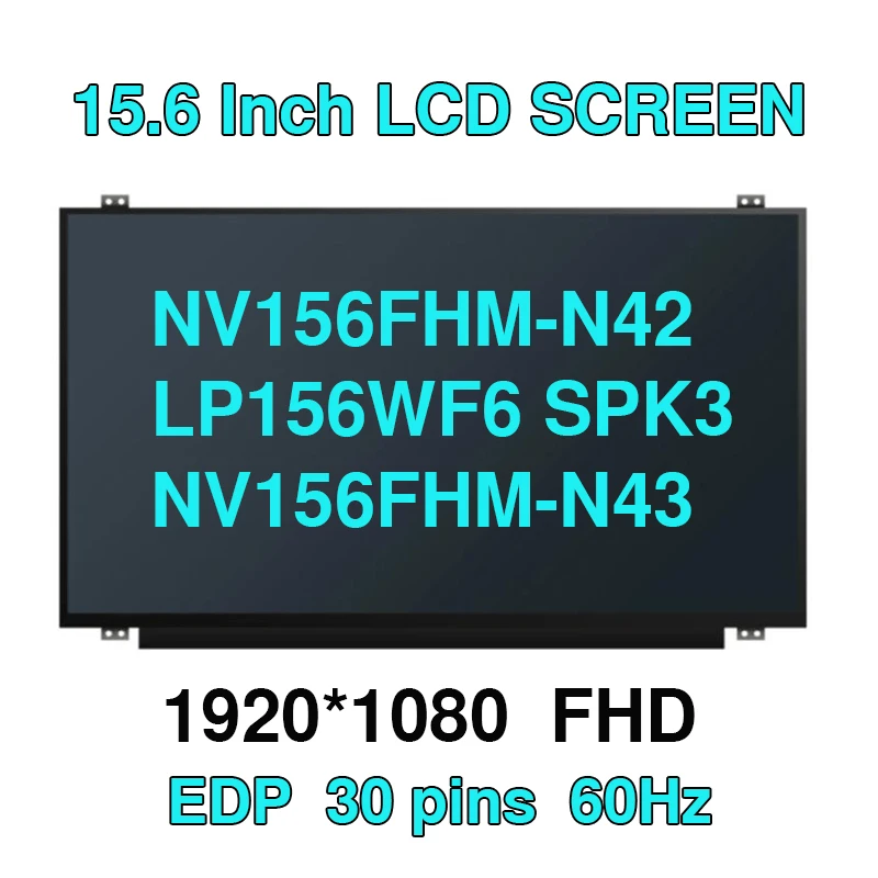 15-6INCH-SLIM-FHD-1920X1080-IPS-LCD-Screen-NV156FHM-N42-FIT-LP156WF4-SP ...