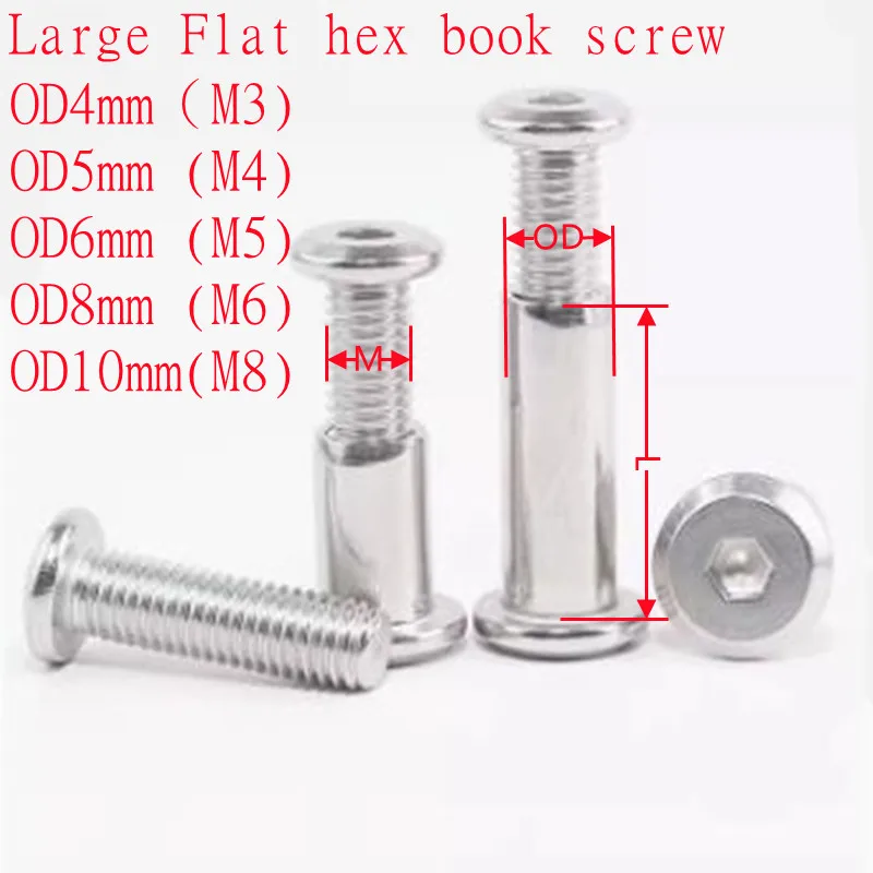 5PCS-M3-M4-M5-M6-M8-304-Stainless-Steel-Hexagon-Socket-Chicago-Screw ...