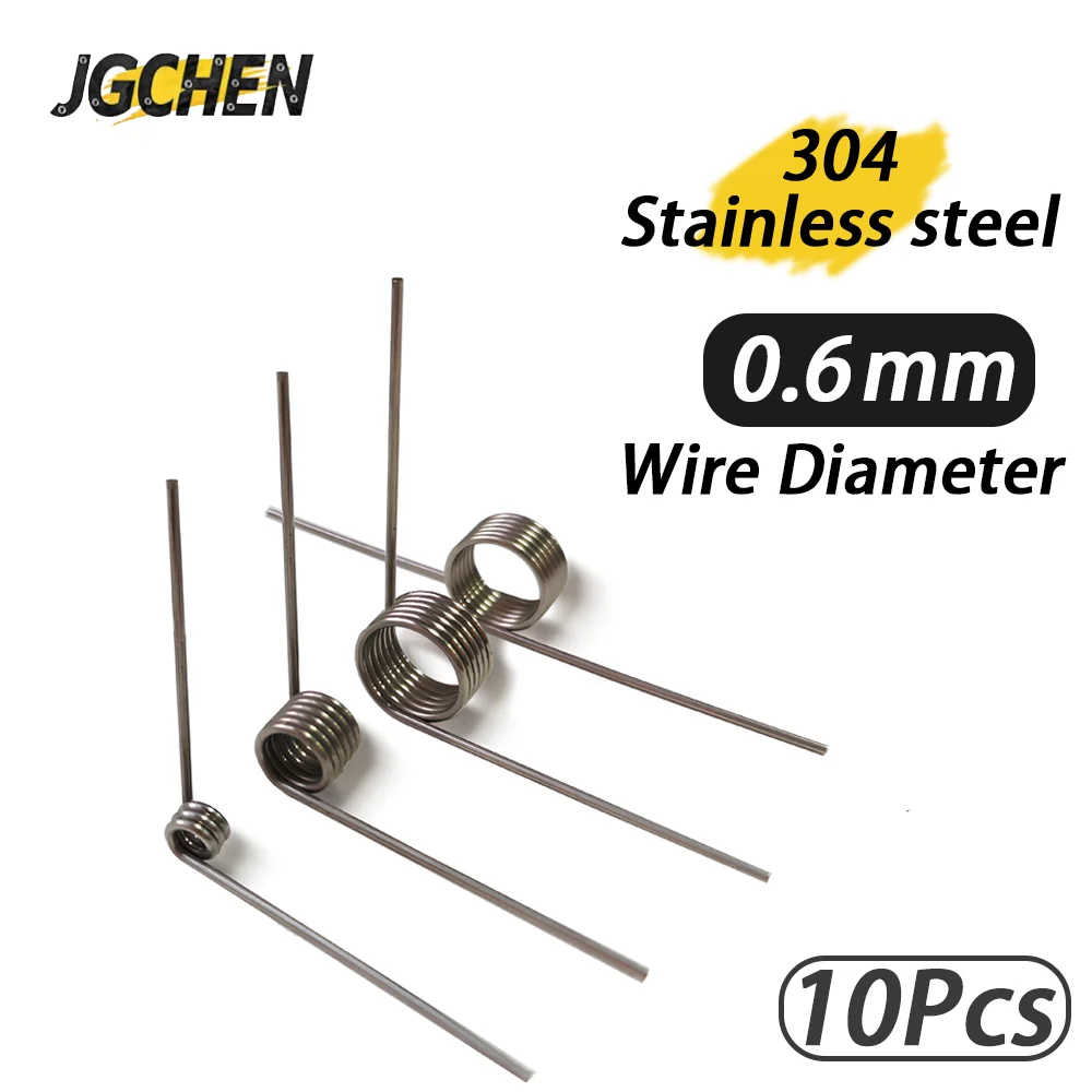 10Pcs 0.6mm Wire Diameter 304Stainless Steel Torsion Spring V Type ...