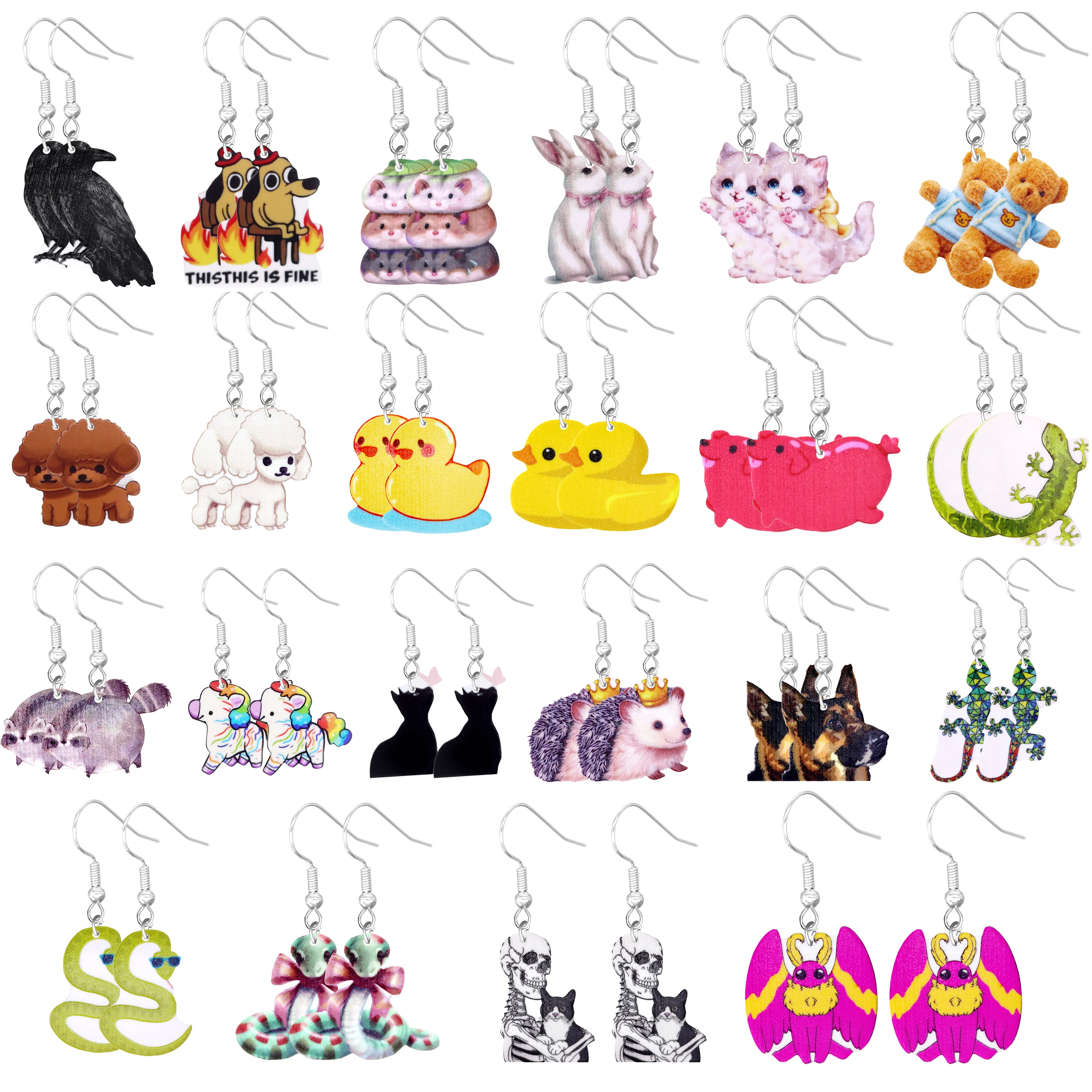 Animal-Earrings-For-Women-Cute-Acrylic-Earrings-Funny-Personal-Party ...