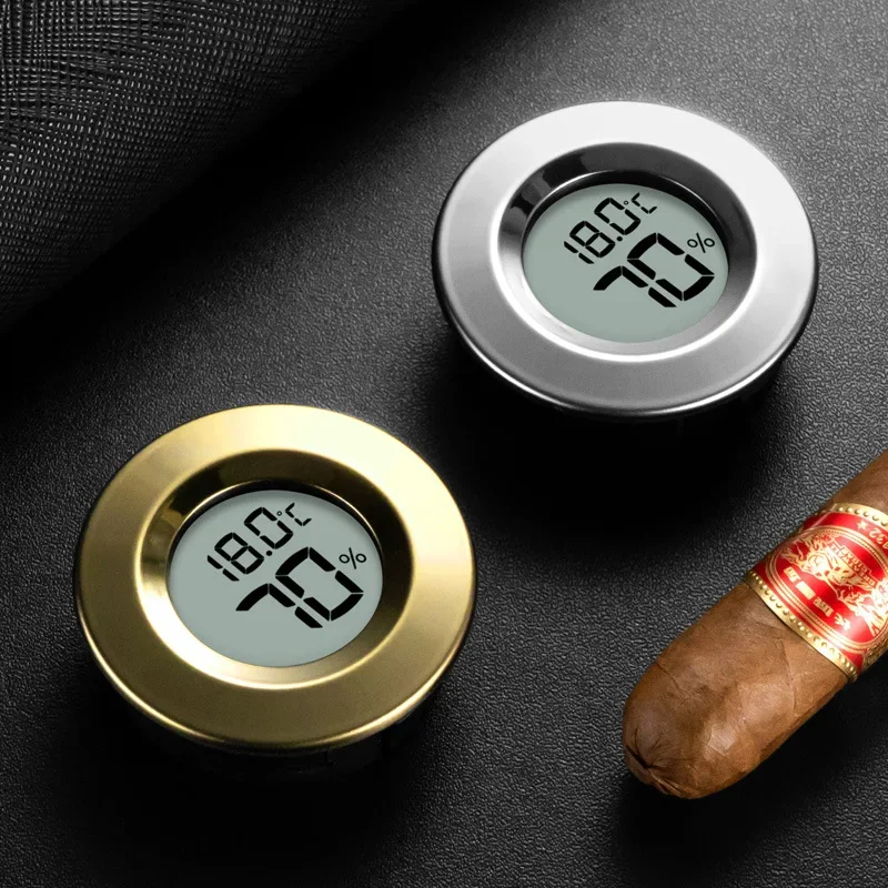 2-In-1-Cigar-Hygrometer-Thermometer-Round-Humidity-Meter-Gauge ...