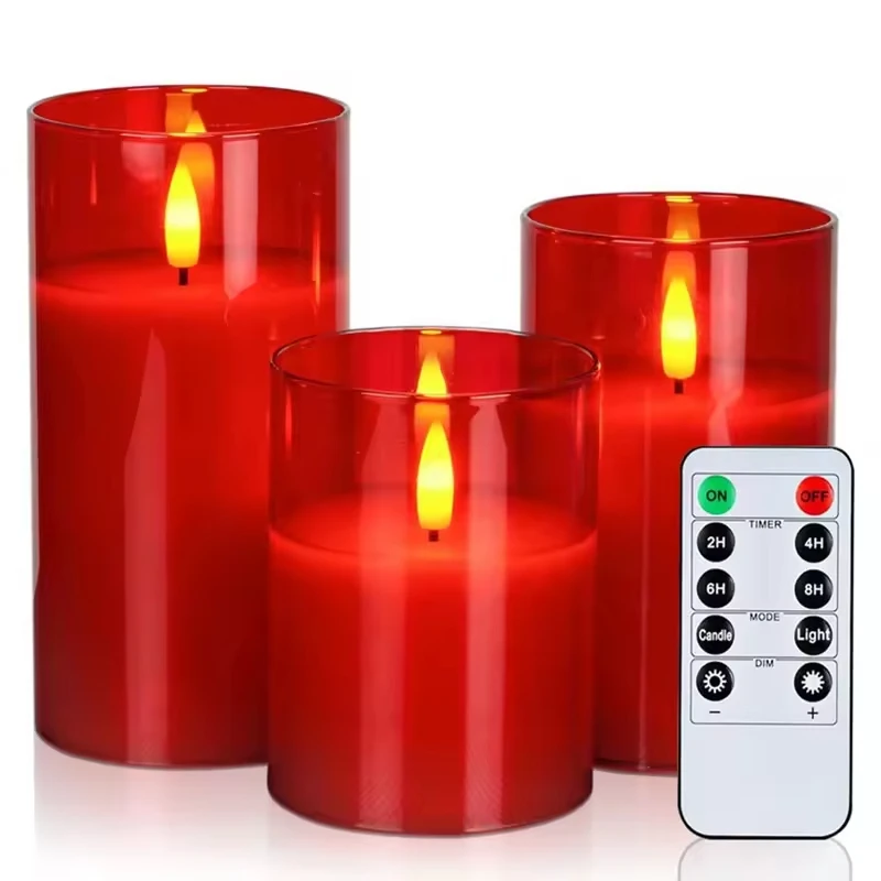 3pc-Acrylic-Electric-Candle-Battery-Operated-Artificial-Christmas ...