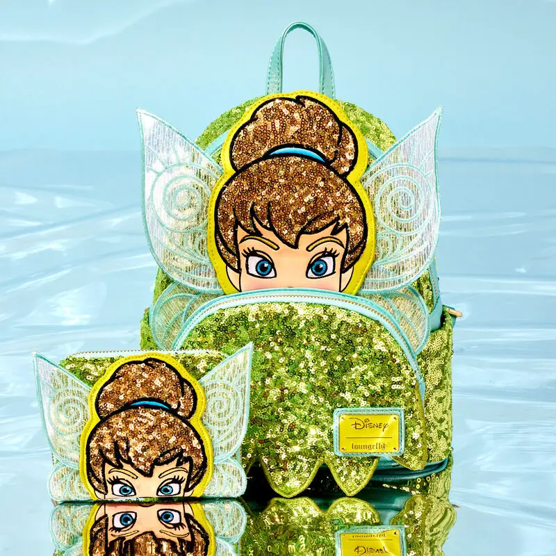 New-Disney-Loungefly-Tinker-Bell-Sequined-Ladies-Mini-Backpack-Princess ...