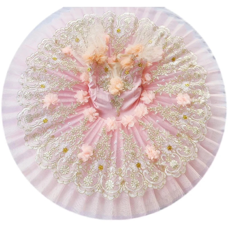 New-Professional-Ballet-Tutu-Girls-Pink-Platter-Pancake-Tutu-Ballerina ...