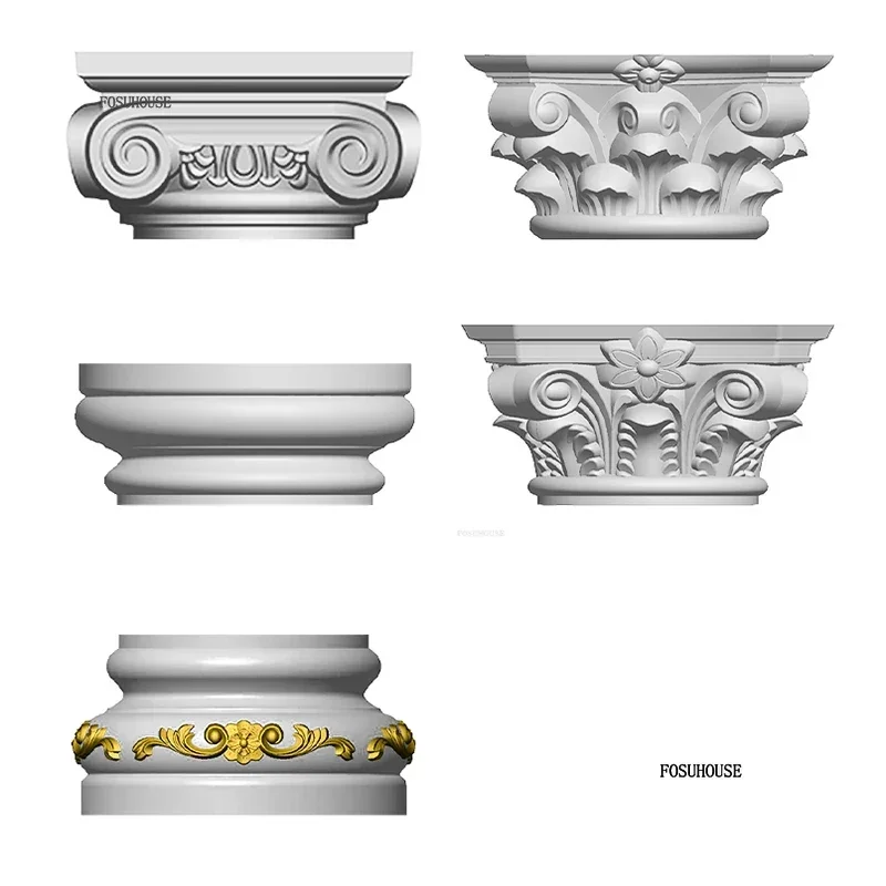 New-Thickened-Roman-Column-Square-Pier-Column-Head-and-Foot-Mold-for ...