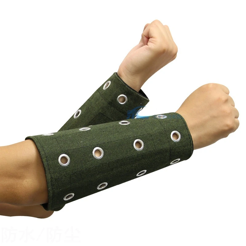 1-Pair-Steel-Wire-Cut-Proof-Arm-Sleeve-Guard-Bracer-Anti-Abrasion ...